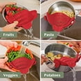 Snap N Strain Silicone Pot Strainer - Adjustable Clip-On Pasta Strainer ...