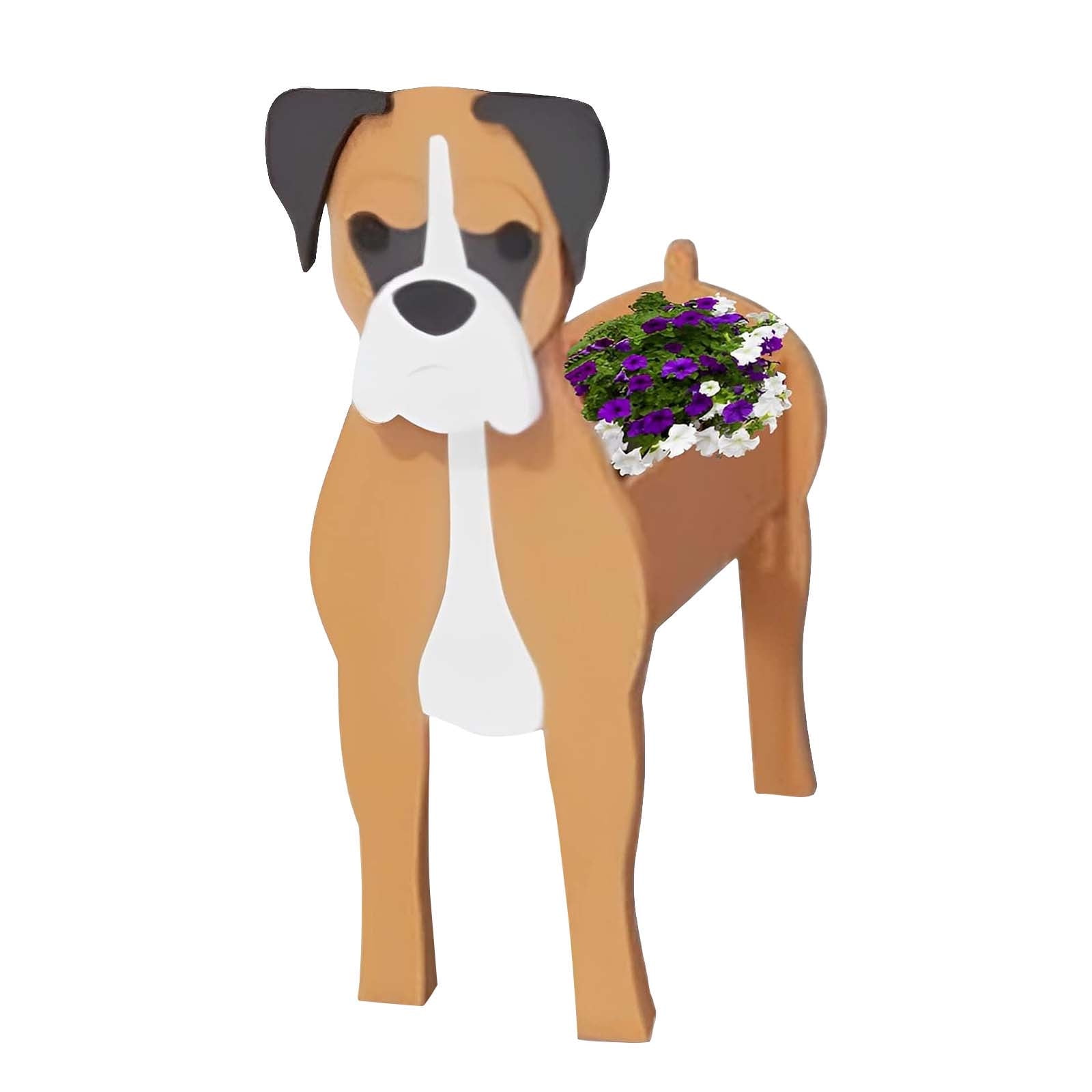 Clearance! Dog Flower Pot Planter Cute PVC Herb Garden Dog Flower Pot ...