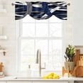 Abstract Art Tie Up Valance Curtains Blue White Black Gray Line Modern ...