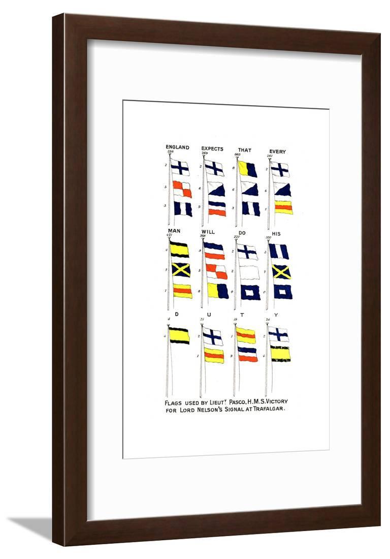 Flags Used for Nelson's Famous Signal at the Battle of Trafalgar, 1805 ...