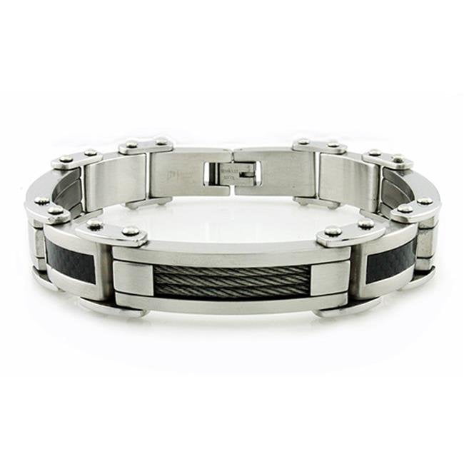 Click here for J Brand Stainless Steel Mens Bracelet With Cable A... prices