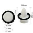 20Pcs Door Trim Panel Clips with Sealer, White Plastic, OEM W713297 ...
