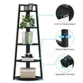 TribeSigns 70" Tall 5 Tier Corner Bookshelf, Industrial Storage Ladder ...