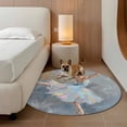 3ft Round Rug Modern Art Dancing Area Rugs for Living Room Bedroom ...