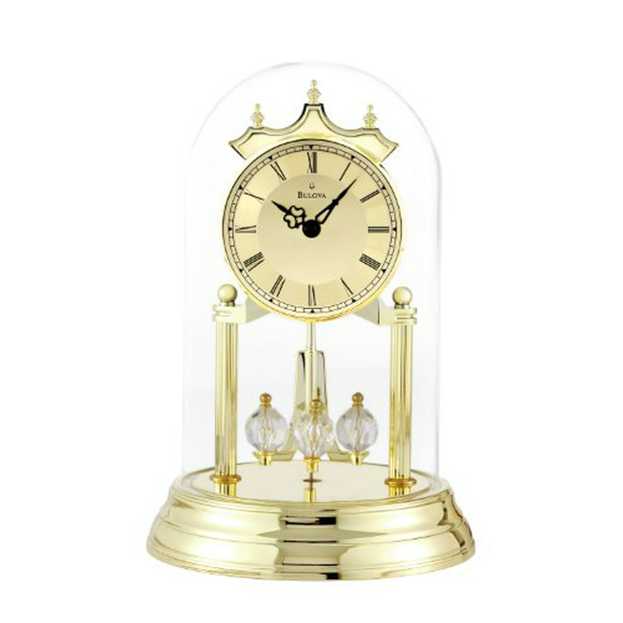 Click here for Bulova B8818 Tristan I Clock  Brass Finish prices