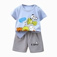 CAUYDY Toddler Boy Summer Short Clothes Sets Cotton Crewneck Tees ...