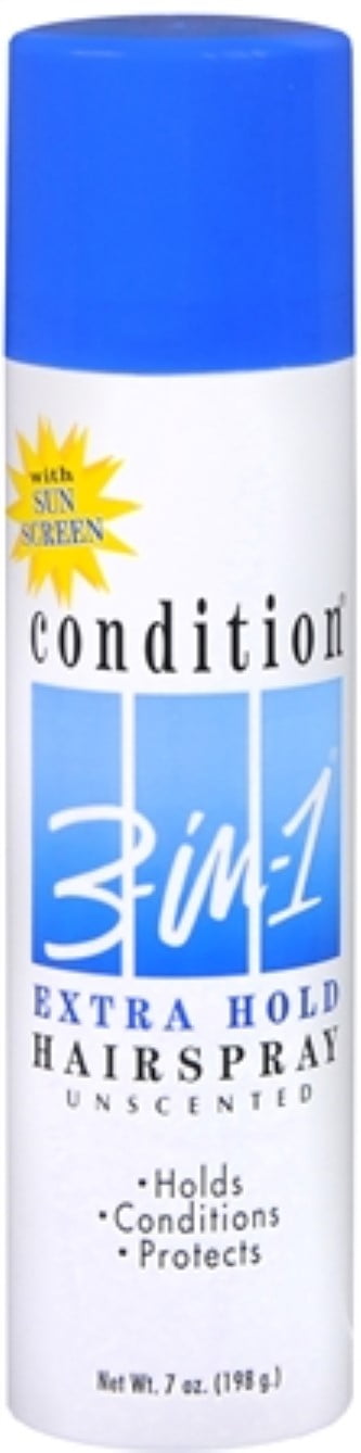 Condition 3-In-1 Extra Hold Hairspray, Unscented, 7 Oz - Walmart.com