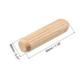 Wooden Dowel Pins 100 Pack 8x30mm Fluted Beveled Ends Wood Dowel Pegs ...