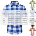 DayScoop Mens Casual Shirt Short Sleeve Blouse Grid Color Summer ...