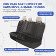 Black Pet Car Seat Cover, 54" Wide, Waterproof Non-Slip Heavy Duty For ...