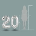 40-Inch Silver Number 20 Balloons (2 & 0) | Big Jumbo Foil Mylar ...