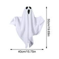 2 PCS LED Hanging Ghost Lights, 19.69 in Halloween Decor White Ghost ...