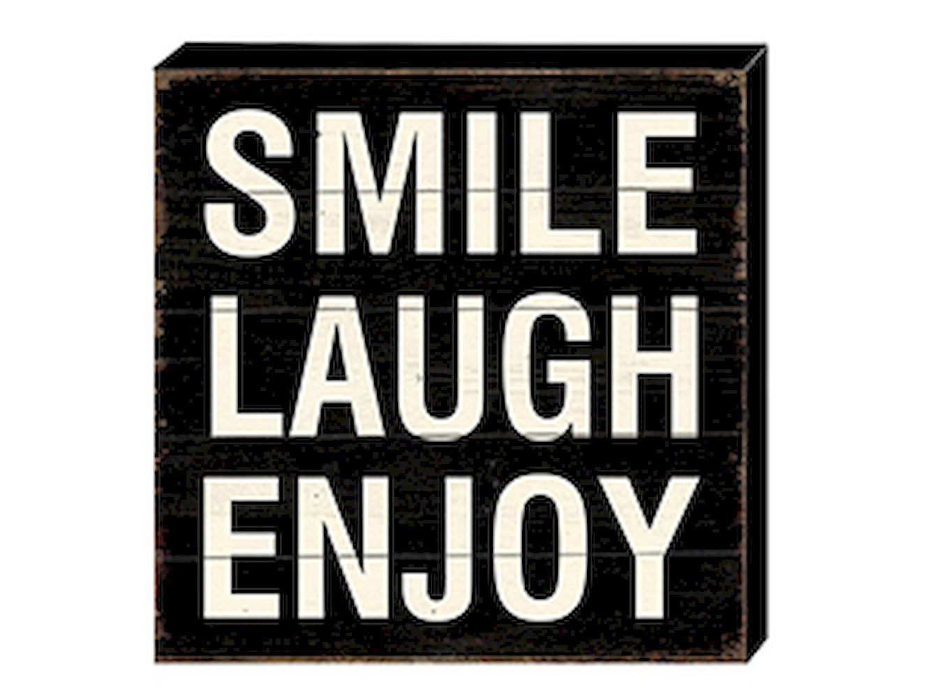 "Smile Laugh Enjoy" Wooden Vintage" Wooden Sign - Walmart.com