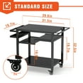"RAXSINYER Rolling Grill Table & Cart 3-Shelf, Patio BBQ Prep Cart, 20 ...