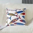 Fishes Throw Pillow Cover 18x18 Inch, Aztec Traditional Fish Pillow ...