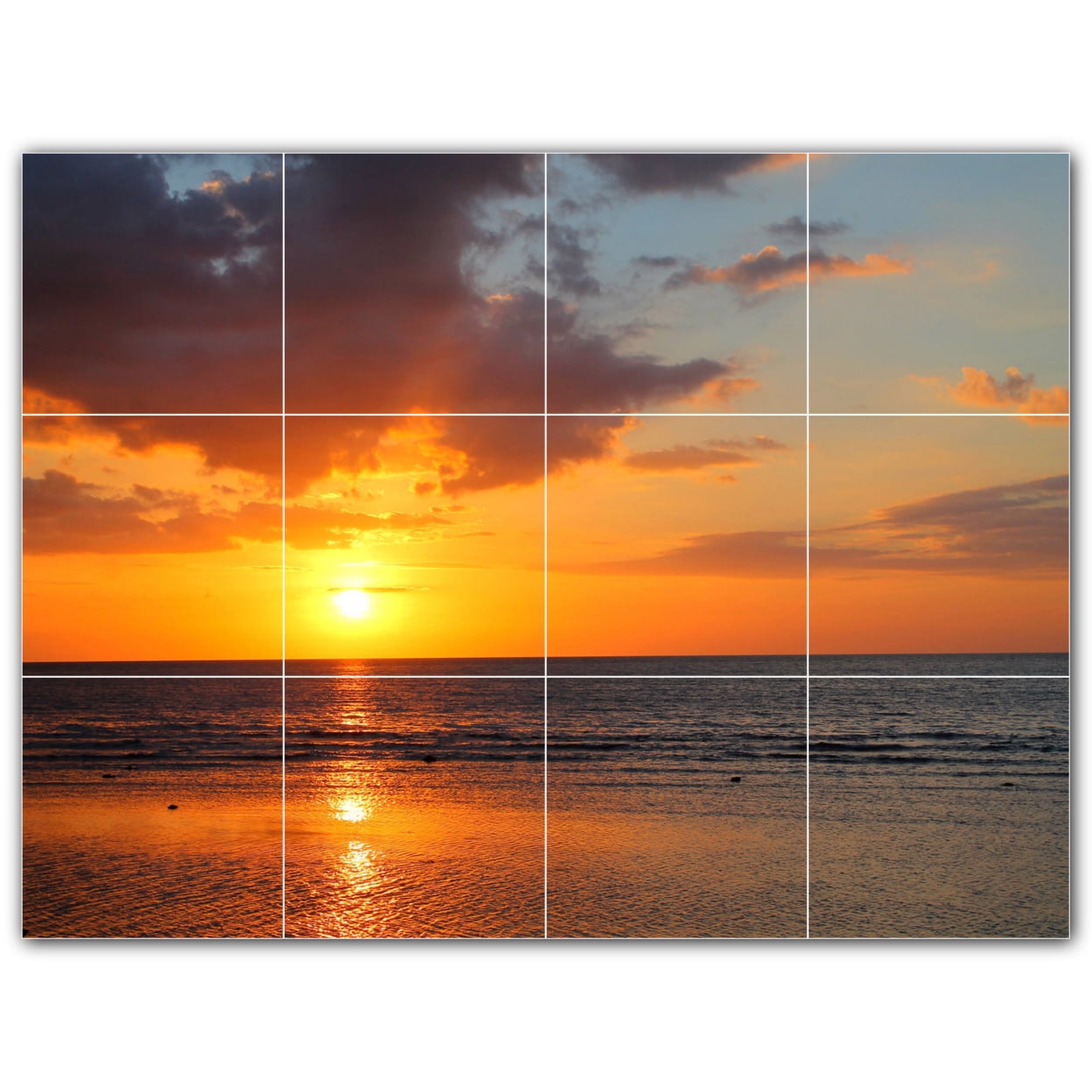Picture-Tiles.com: Sunset Ceramic Tile Wall Mural WAL500981-43M. 24"W x ...