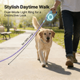 Retractable Dog Leash LED, Durable 5M Rope with LED Safety Light for ...