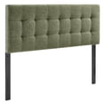 Lily Upholstered Queen Size Headboard in Leaf - Walmart.com
