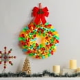Mr. Christmas 17" Nostalgic Retro C9 Bulb Wreath, Multi Color Holiday ...