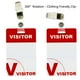 10 Pack - Heavy Duty Visitor Badges with Clips - Reusable & Re-Writable ...
