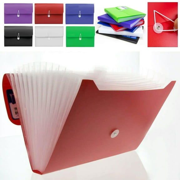 8 Pocket A4 Folder Organizer Multi-Compartment File Storage Test Paper ...