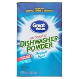 Great Value Automatic Dishwasher Powder, Original Scent, 75 oz ...