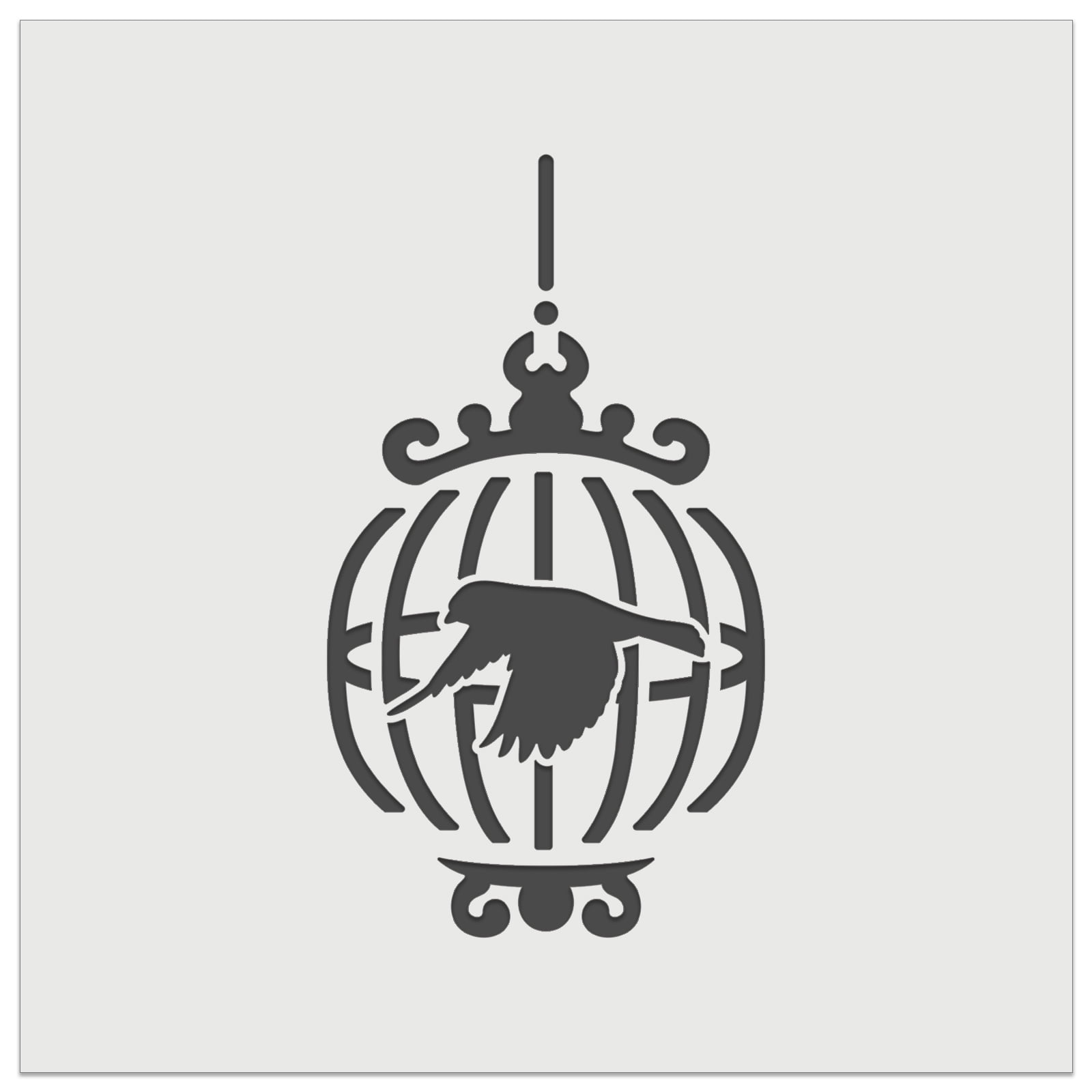Finch in a Bird Cage DIY Cookie Wall Craft Stencil - 3.5 Inch - Walmart.com