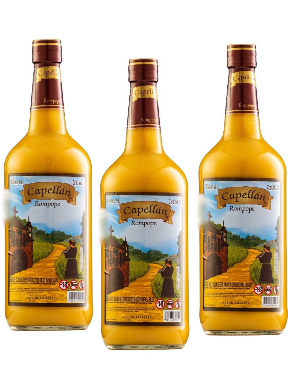 Tripack Rompope Capellan 1000 ml Rompope | Walmart en línea