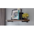 allen + roth 37-Inches L x 9-Inches D x 3.7-Inches H DARK OAK MDF ...