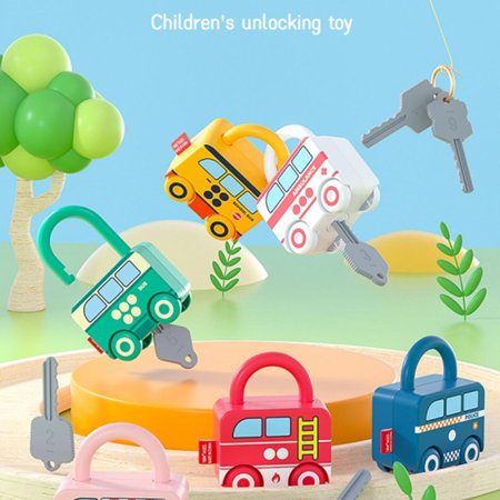 Learning Toys Educational Unlock Car Toys Unlocking Toys Matching Keys ...