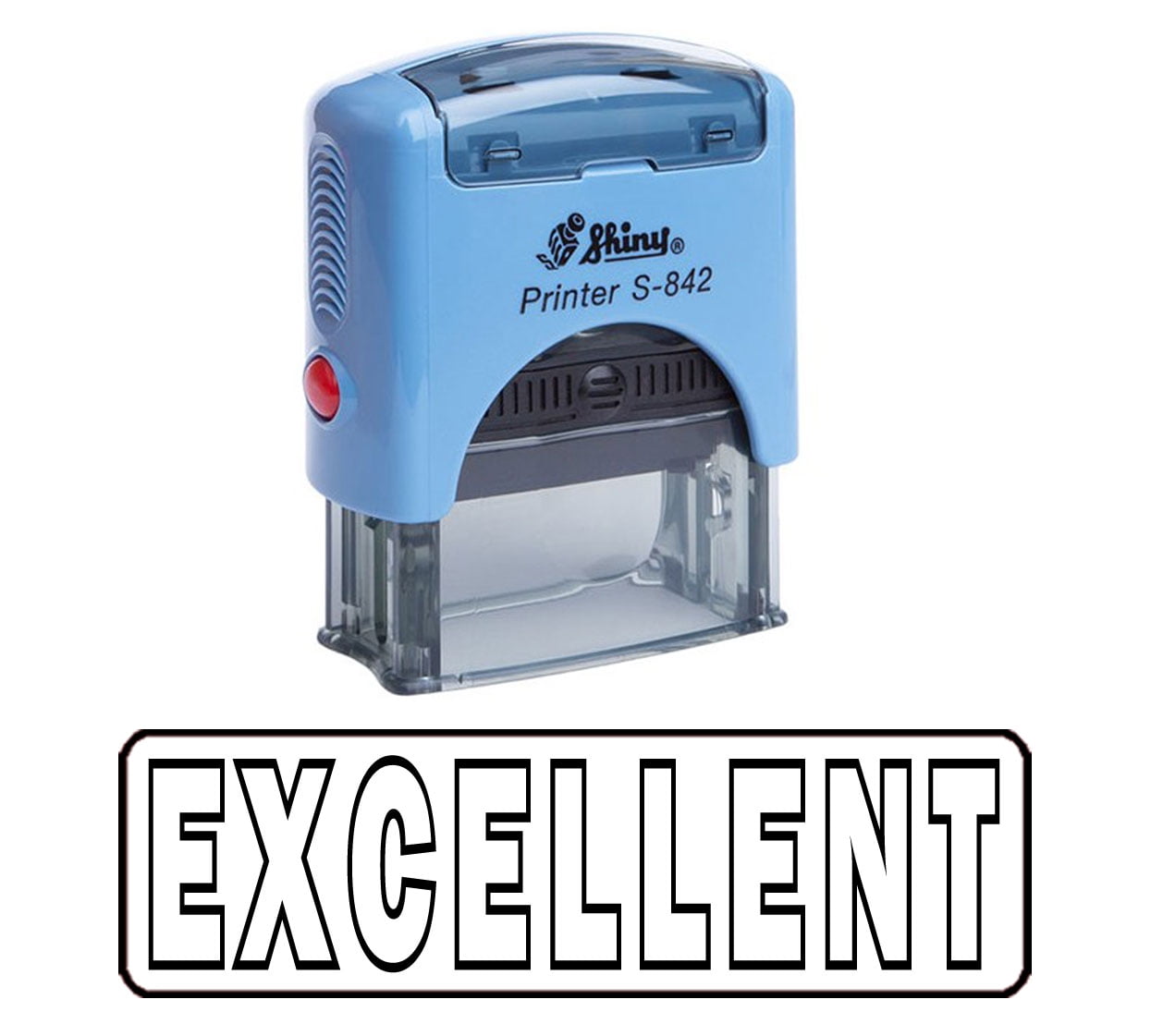 EXCELLENT Self Inking Rubber Stamp Office Stationary Custom Shiny Stamp ...