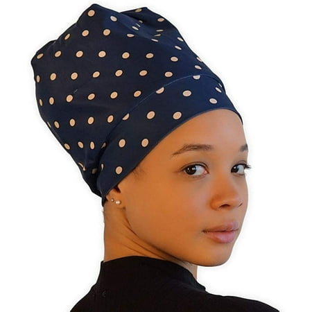 Satin Lined Sleep Cap - Silk Feel Sleeping Bonnet & Curly Hair Wrap ...