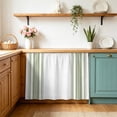 Cabinet Curtains 10"W x 11"L, Sage Green Striped Sink Skirt for ...