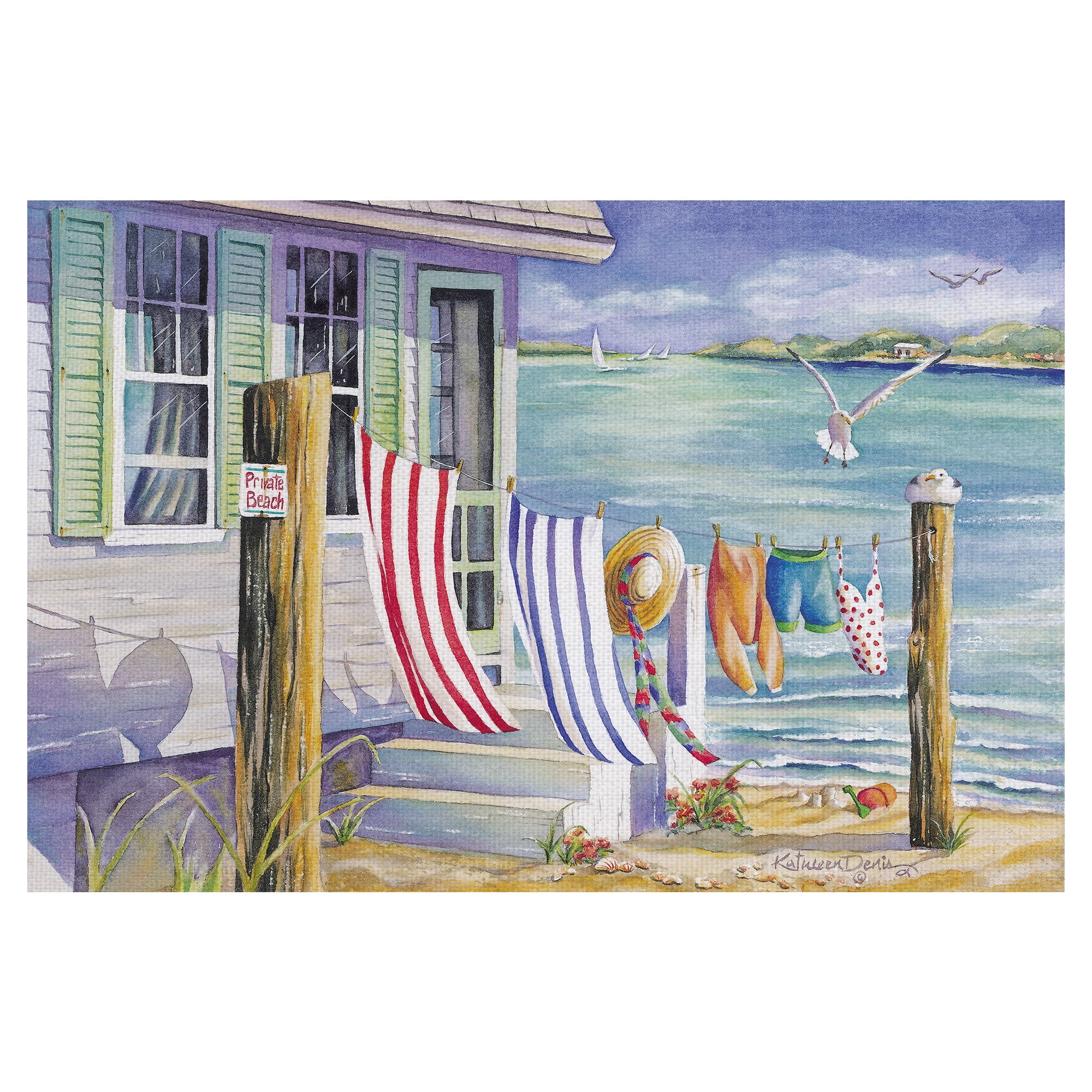 Masterpiece Art Gallery Windblown Beach House by Kathleen Denis Canvas ...