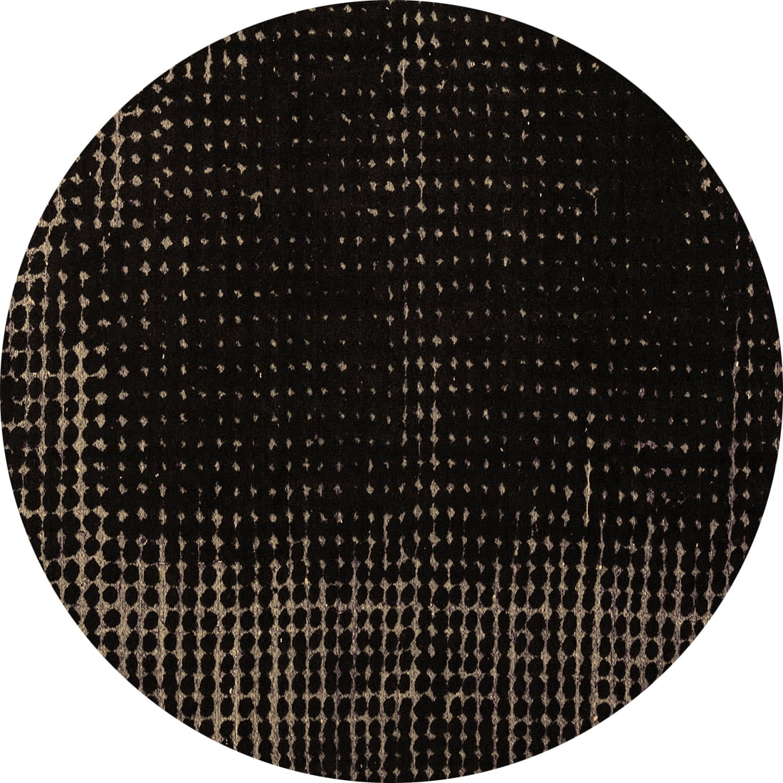Ahgly Company Indoor Round Abstract Brown Modern Area Rugs, 4' Round ...