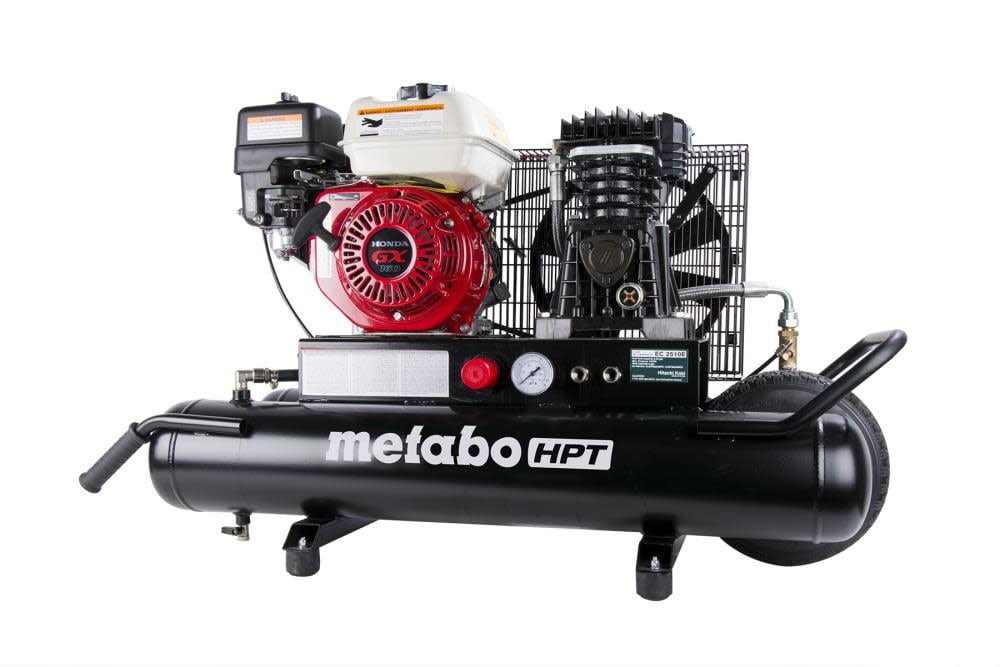 Metabo Hpt 5.5 Hp Gas Powered, 8 Gallon Wheelbarrow Air Compressor W ...