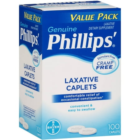 Genuine Phillips' Laxative Dietary Supplement, 100 count - Walmart.com