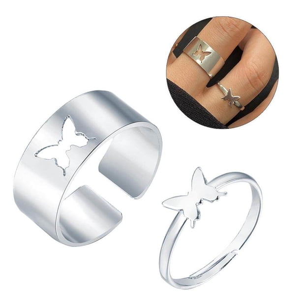 Matching Butterfly Rings for Couples Matching Butterfly Lover ...