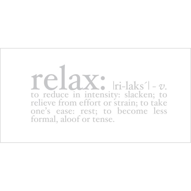 Relax Definition Vinyl Decal - Large - Silver - Walmart.com