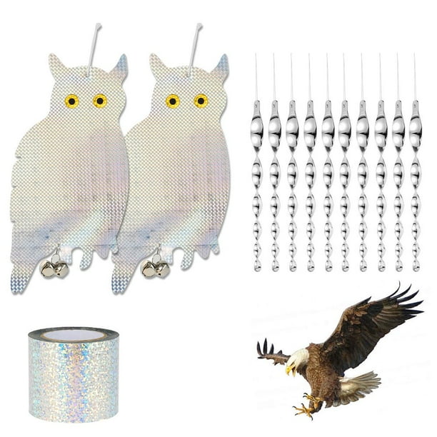 AAOMASSR Bird Repellent Devices Reflective Hanging Owl Bird Deterrent ...
