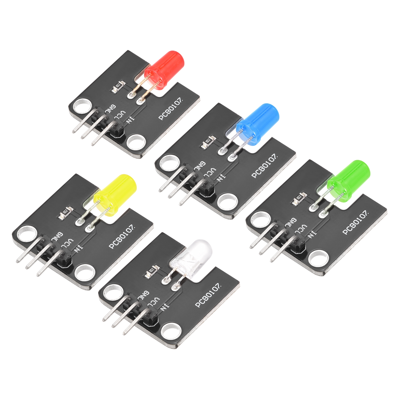Uxcell Mini Traffic Light LED Display Module LED Board Red Yellow Green ...