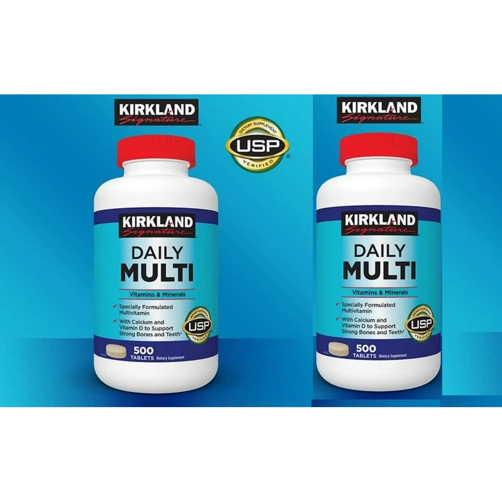 2 PACK | KS Daily Multi, Multivitamin with Calcium and Vitamin D 500 ...