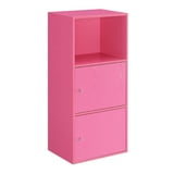 Convenience Concepts Xtra Storage 2 Door Cabinet with Shelf, Pink ...