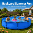 Seizeen Above Ground Swimming Pools, Large Round Frame Outdoor Pool w ...