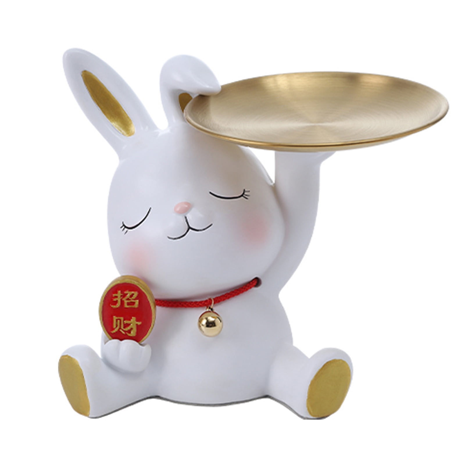 Lucky Bunny Rabbit Ornament Home Decor Cute Design White Cartoon ...