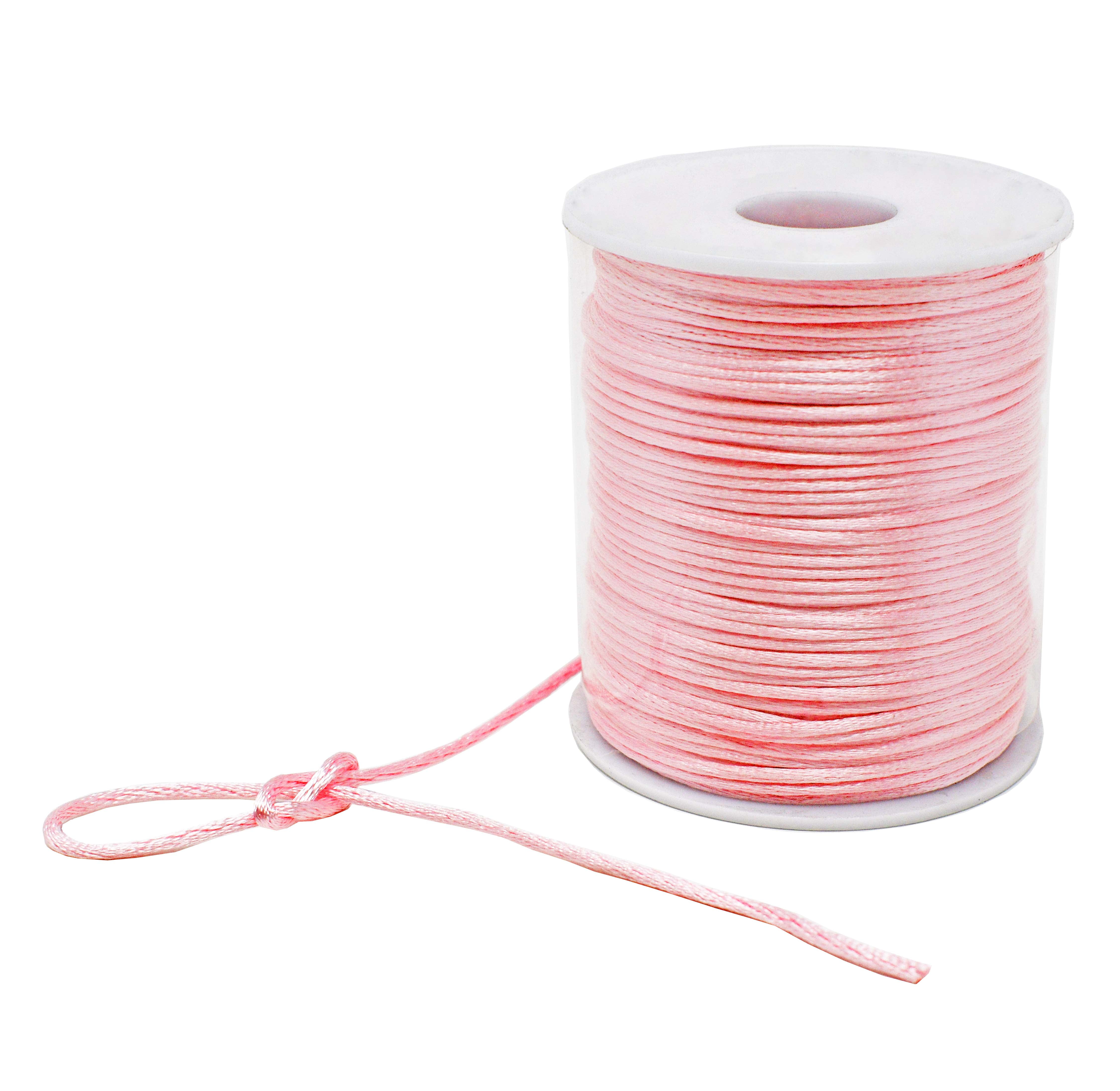 Craft And Party- 2mm x 100 yards Satin Rattail Cord Shamballa Nylon ...