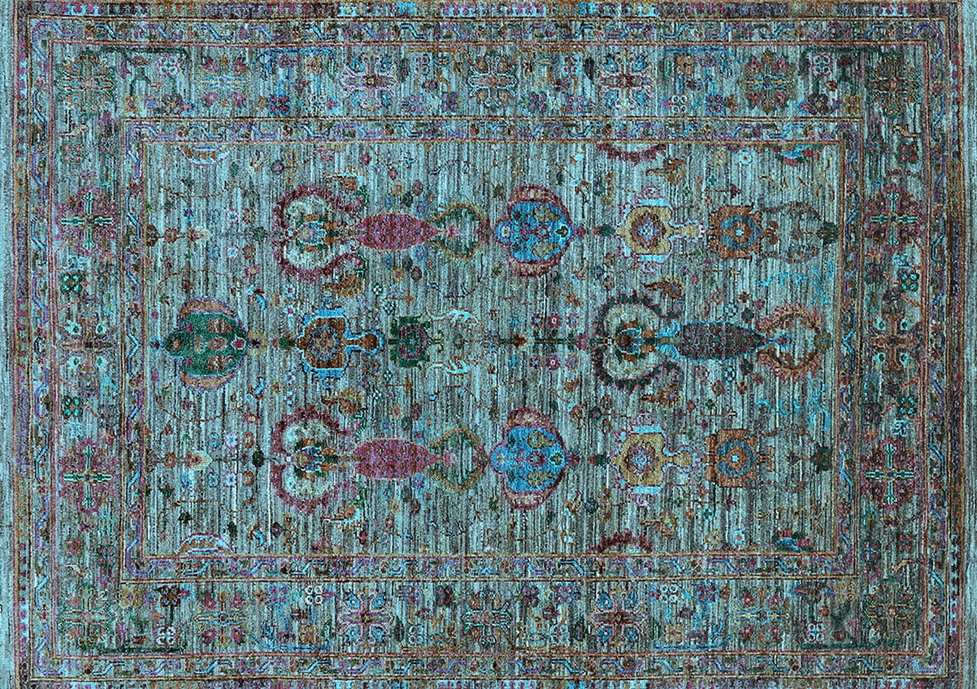 Ahgly Company Indoor Rectangle Oriental Light Blue Industrial Area Rugs ...