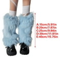 Blue Plush Leg Warmers for Costume and Everyday Use Women's Cold ...
