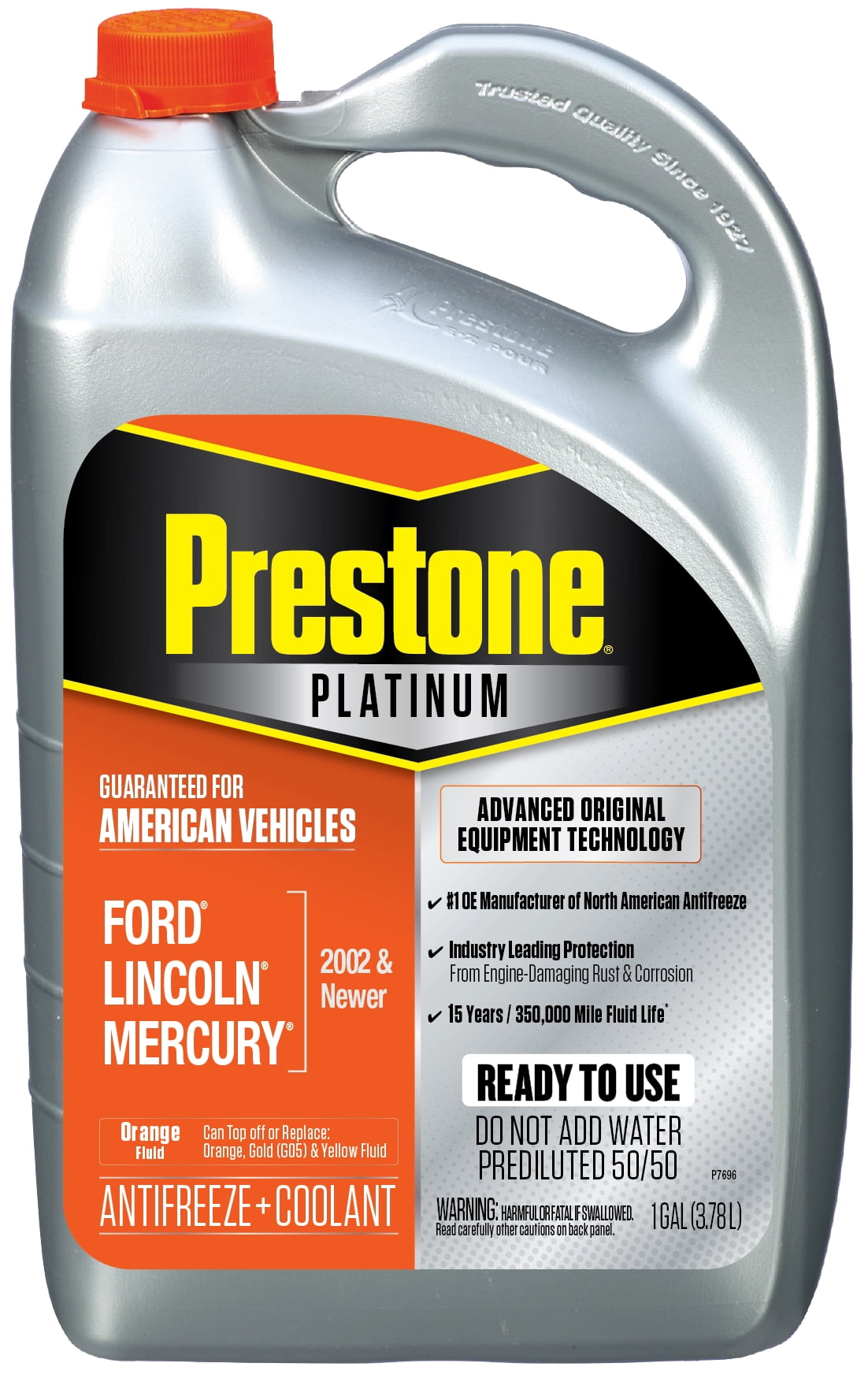 Prestone Platinum Ford OE Antifreeze & Coolant, 1 gal Ready to Use 50/ ...