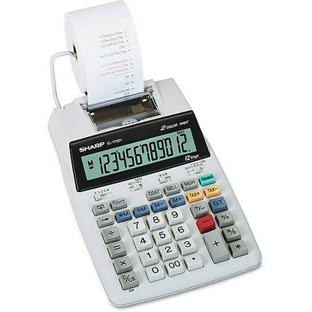 Sharp Portable Printing Color Calculator, EL-1750V - Walmart.com